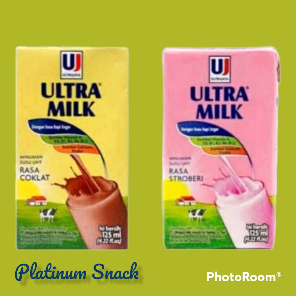 Jual Ultra MIlk 125ml 1 Dus (40 pcs) | Susu UHT Rasa Cokelat | Strawberry | Full Cream | Shopee ...
