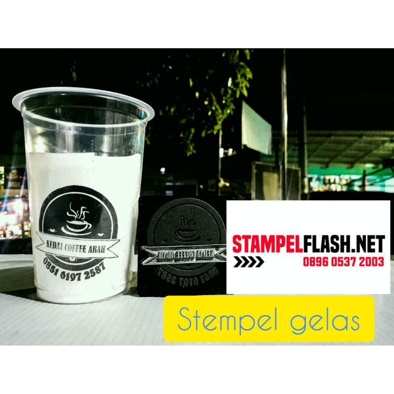 Jual jual stempel cup plastik stempel sablon gelas plastik | Shopee ...