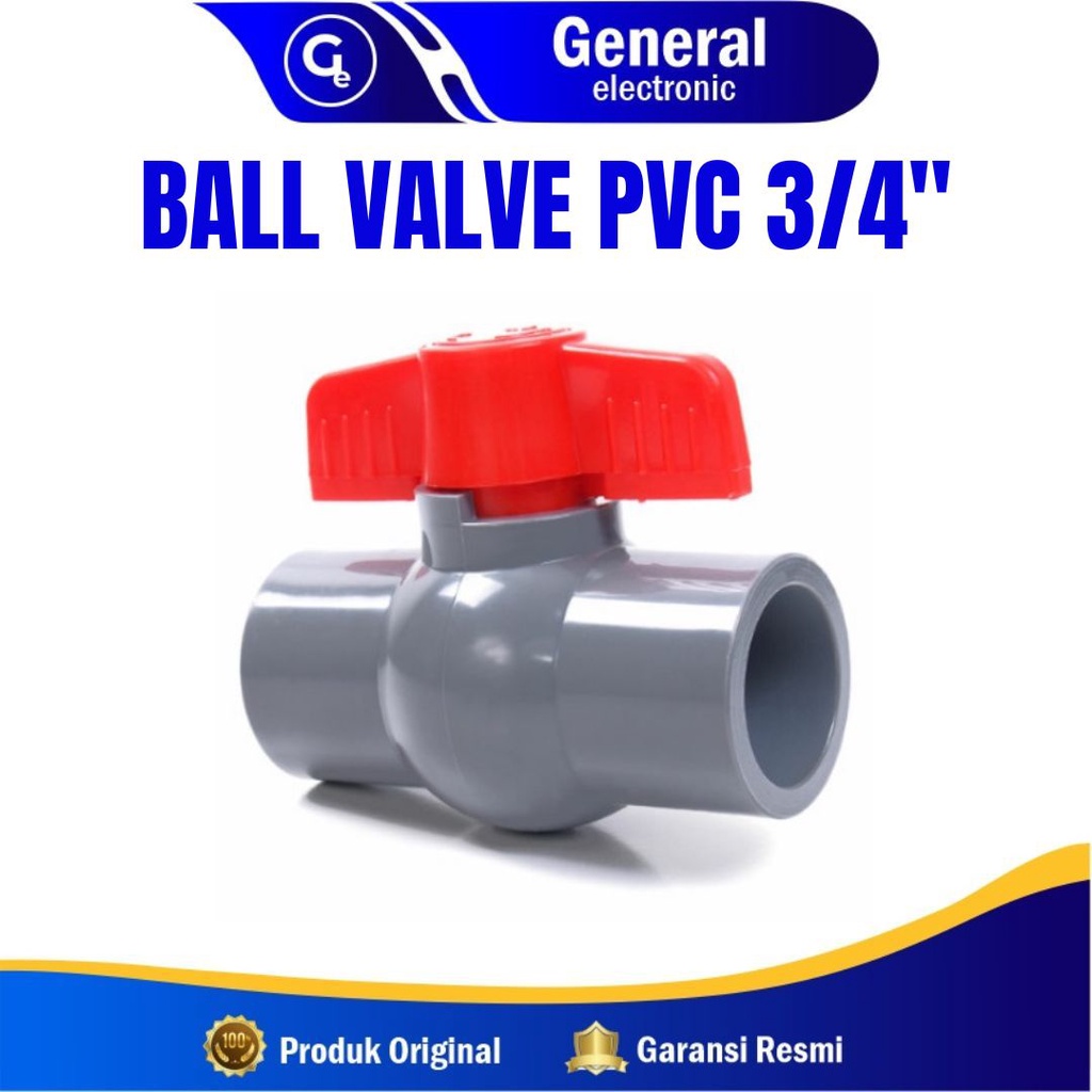 Jual Ball Valve PVC 3/4" Kran Air 3/4 Inch Stop Keran Air Sok Merk Pass ...