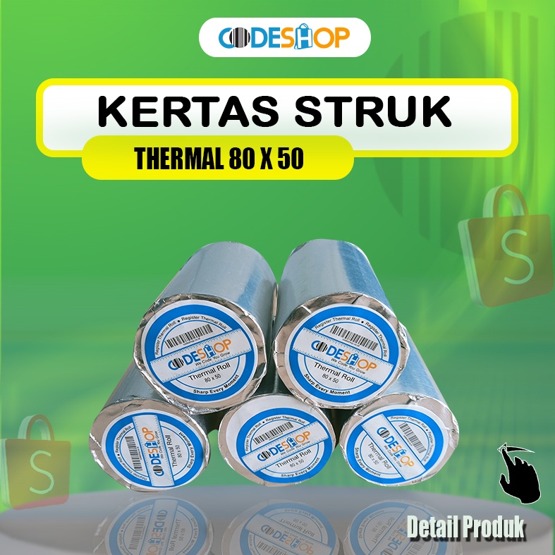 Jual KERTAS STRUK THERMAL 80 X 50 - STRUK THERMAL 80 x 48 PANDA |KASSEN ...