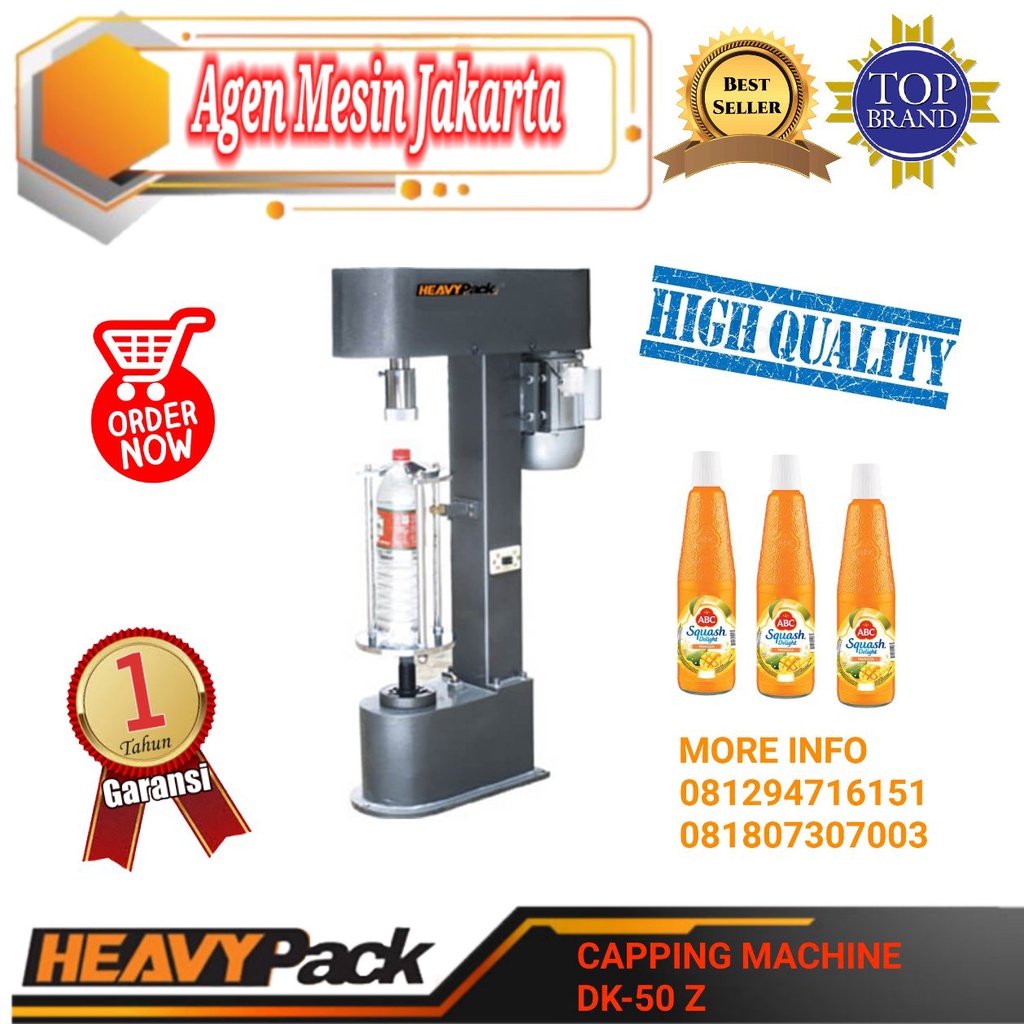 Jual Capping Machine Mesin Tutup Botol Plastik DK-50Z Heavypack | Shopee Indonesia