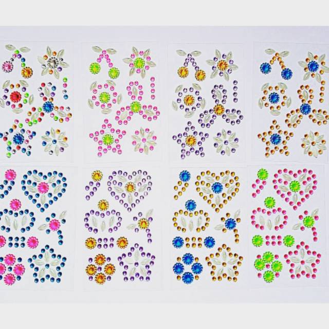 Jual Stiker Manik-Manik Blink Kristal Timbul / Crystal Diamond Stickers ...
