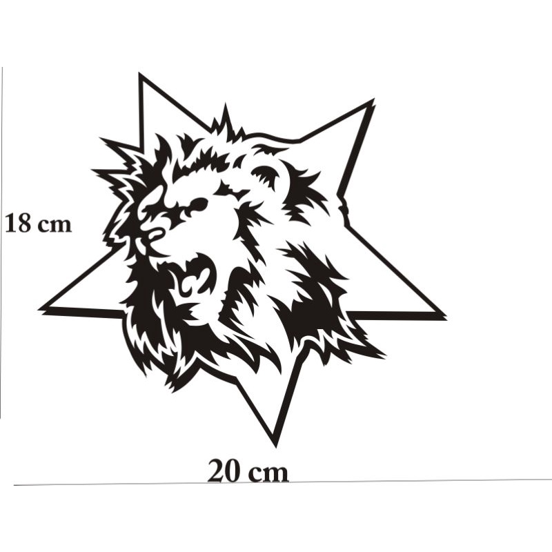 Jual STIKER MOBIL STICKER CUTTING KEPALA SINGA MACAN TERBARU | Shopee ...