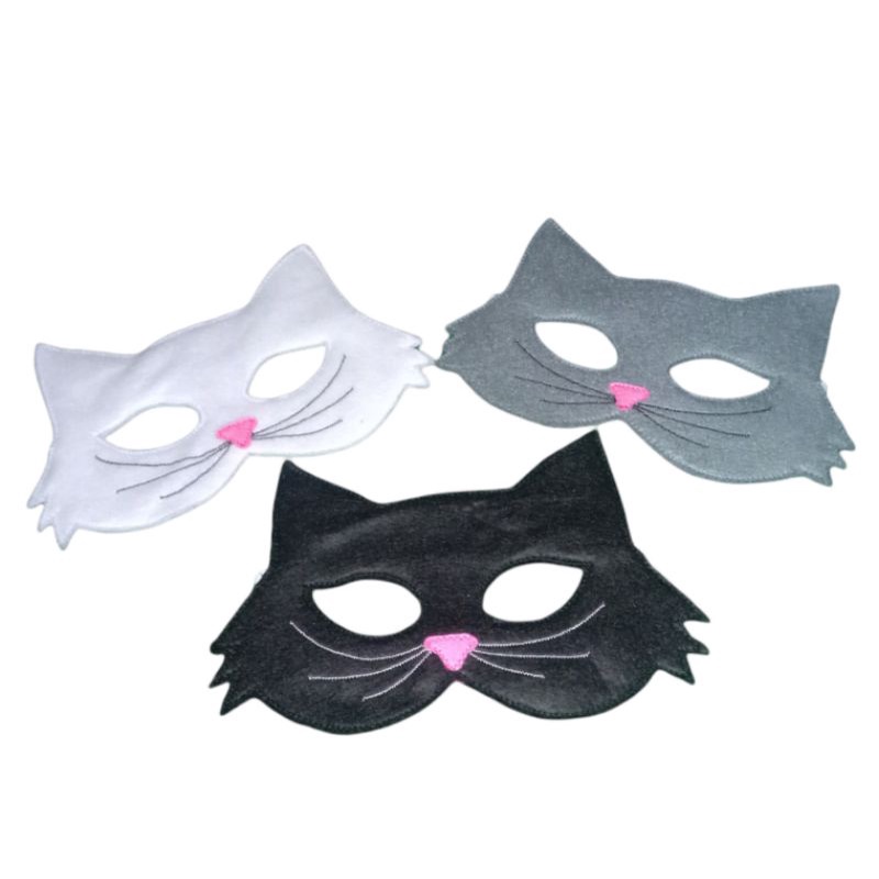 Jual Topeng Animal Cat Hewan Kucing Mask Felt Kostum Pesta Drama Anak ...