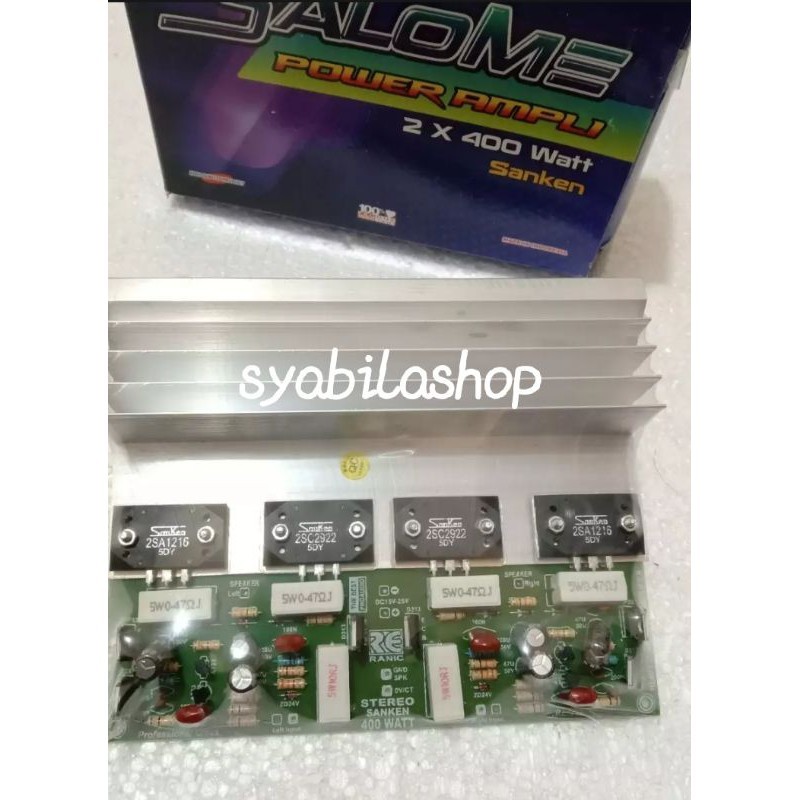 Jual KIT POWER AMPLIFIER STEREO SANKEN 2X400 WATT SALOME RANIC | Shopee ...