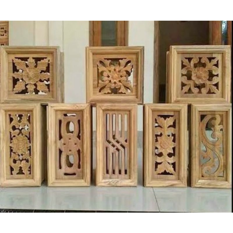 Jual loster kayu jati doble 2 muka ukiran dan minimalis. tanpa ...