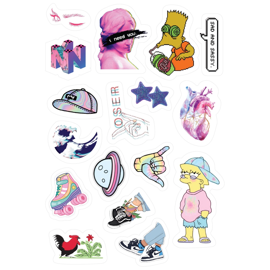 Jual STIKER AESTHETIC A6 VINYL *BISA CUTTING* | STICKER ESTETIK HP ...