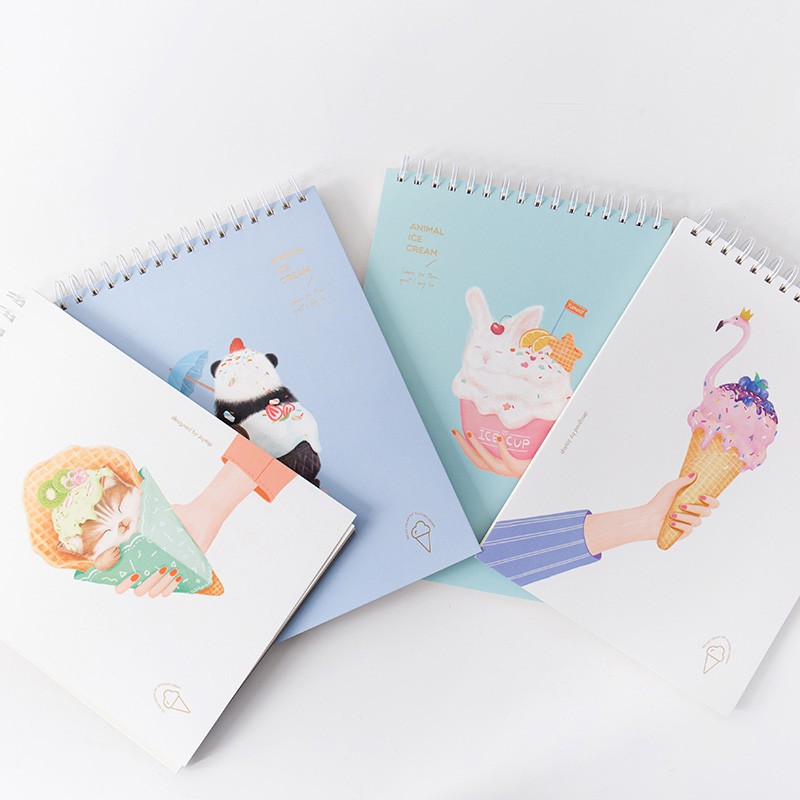 Jual Animal Ice Cream Spiral Sketchbook B5 (Buku Gambar / Buku Sketsa ...