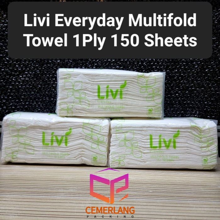 Jual Tisu Tissue Livi Everyday Hijau Towel Smart Multifold 150s 150's ...