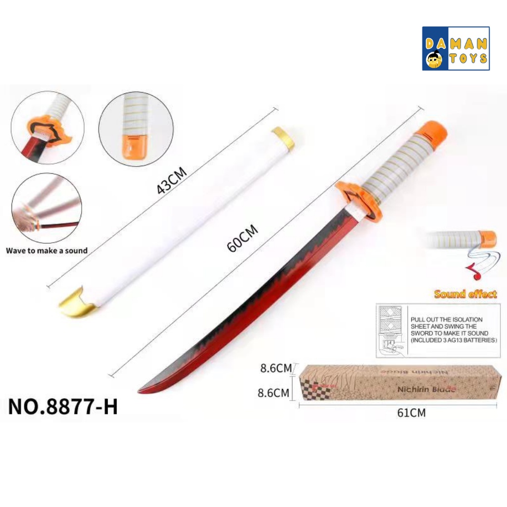 Jual Mainan Pedang Nichirin Tanjiro Kimetsu No Yaiba Rengoku Kyojuro ...