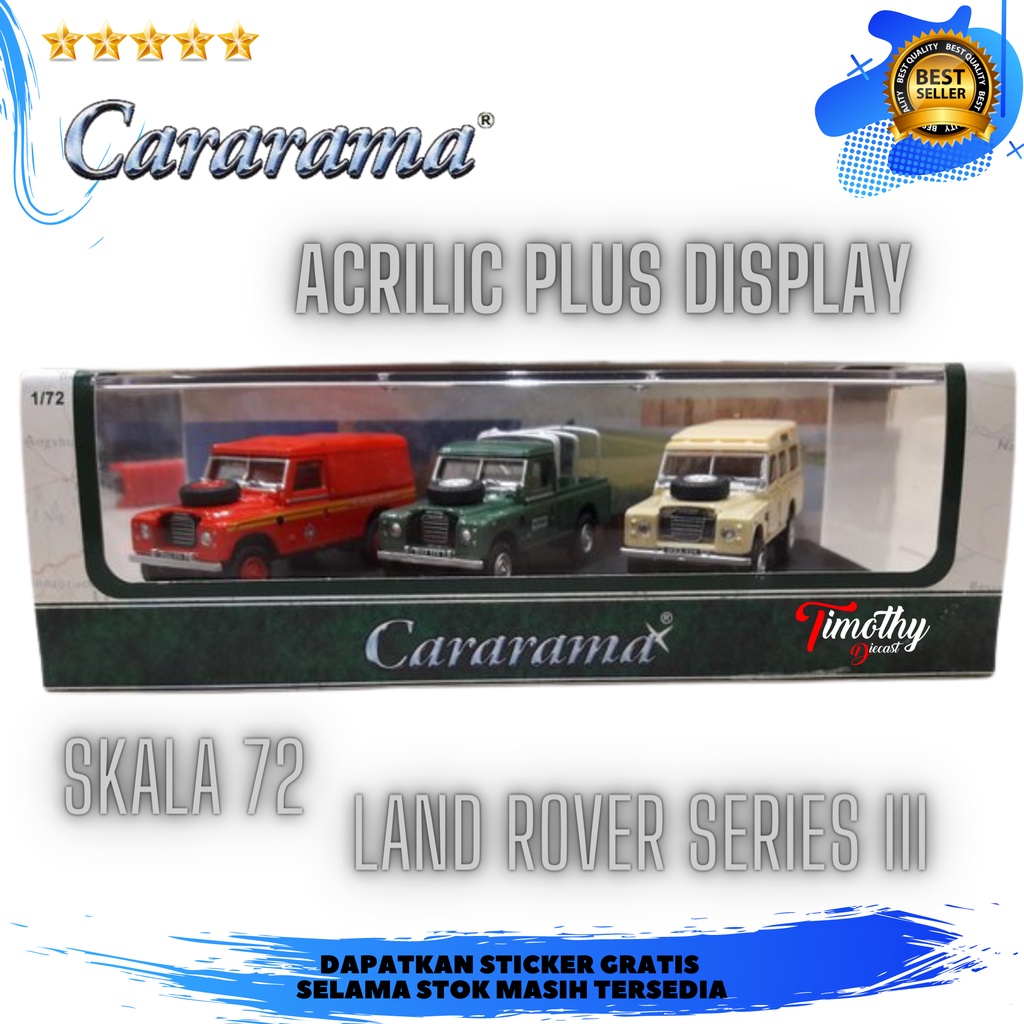 Jual Diecast Cararama Skala 72 Land Rover Series III Set Merah Hijau ...