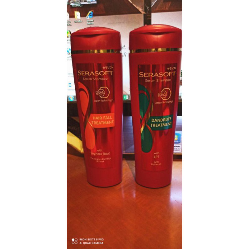 Jual SERASOFT Shampoo Anti dandruff / Hair Fall 340ml | Shopee Indonesia