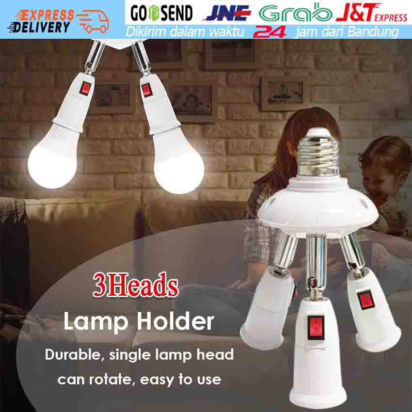 Jual Socket Sambungan Pemanjang Lampu Fitting E27 Bohlam LENGKAP 3 ...