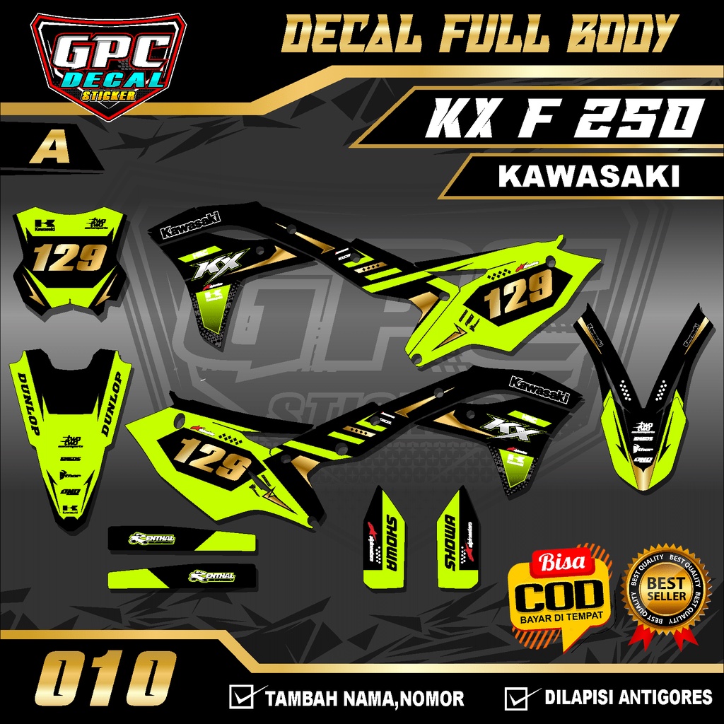 Jual DECAL KX F 250 Sticker FULL BODY-Variasi Stiker Striping Variasi ...