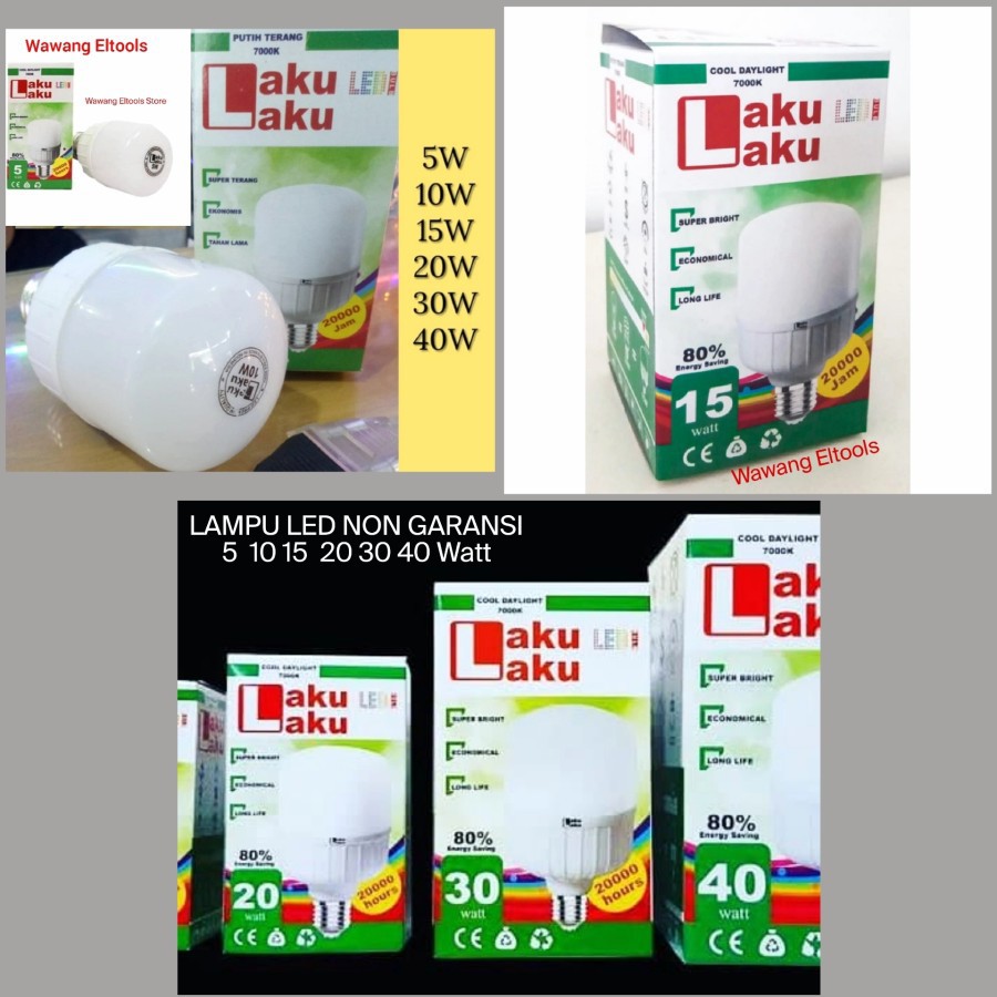 Jual LAMPU LED MURAH LAKU LAKU 5/10/15/20/30/40 WATT HEMAT ENERGI | Shopee Indonesia