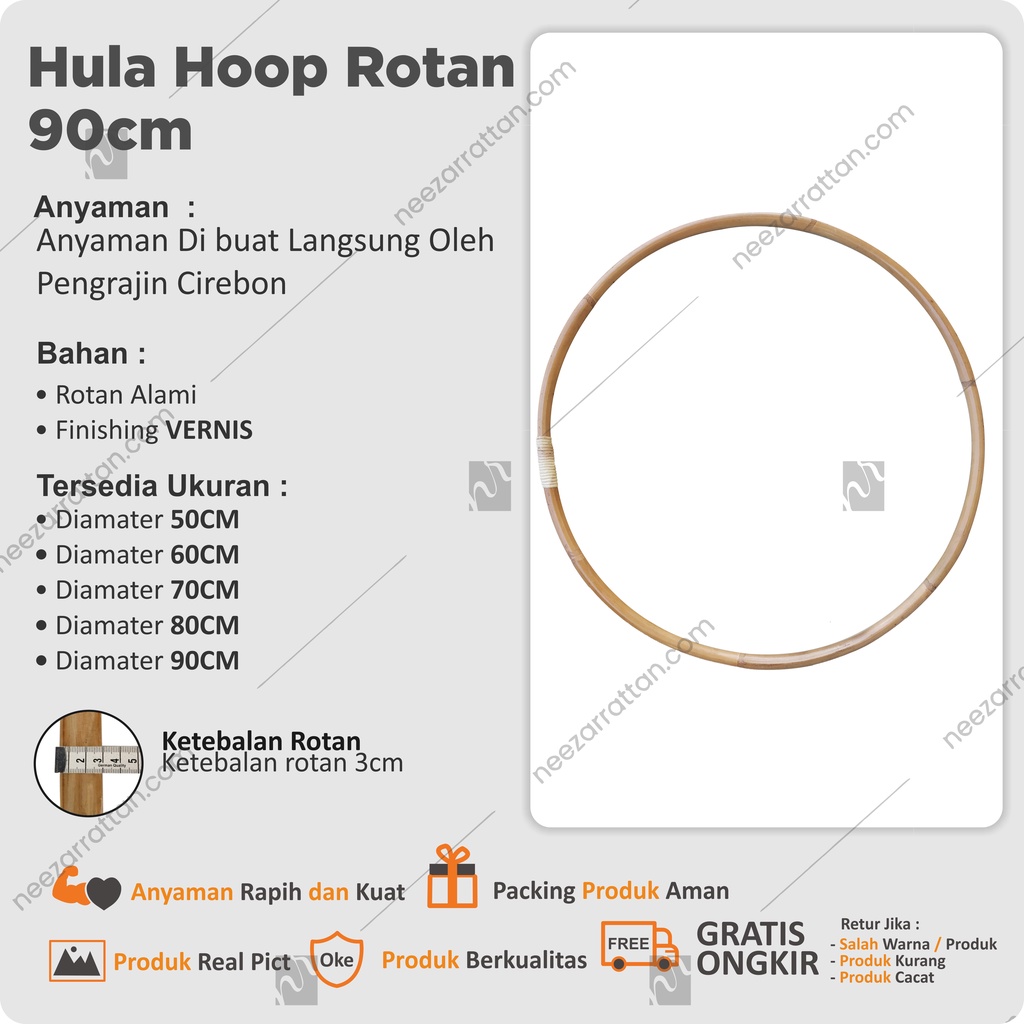 Jual RING Hula Hoop / hulahoop / hulahop / holahop Rotan 90cm | Shopee Indonesia