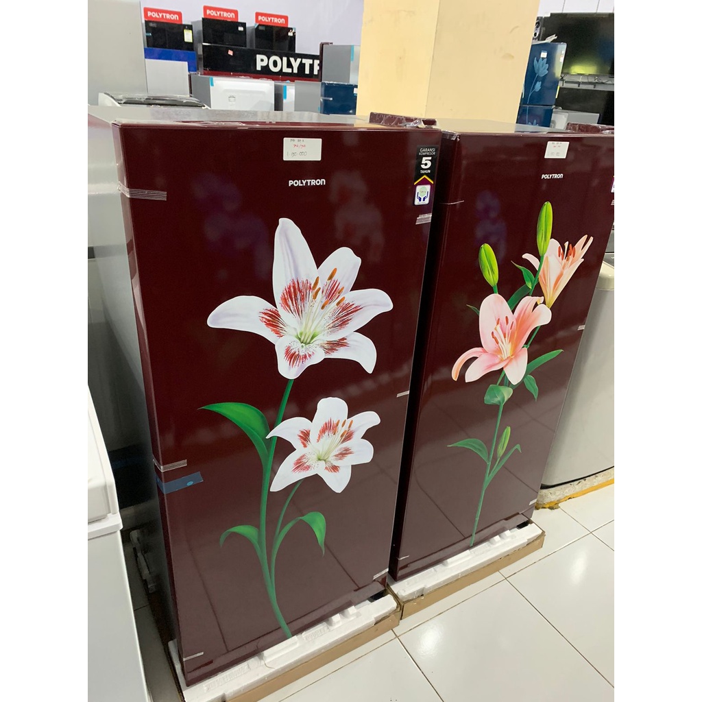 Jual Kulkas Polytron 1 Pintu 187 R dan PR Motif bunga Kapasitas 180 ...