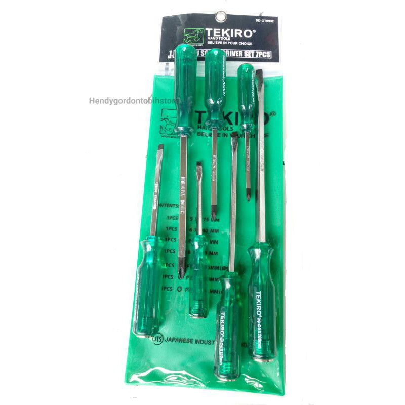 Jual TEKIRO obeng set 7pcs go thru screwdriver tembus 7 pcs set ...
