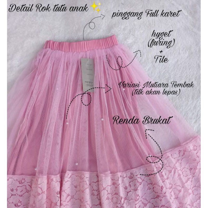 Jual Rok Tutu Renda Mutiara Anak//Rok Tutu Renda Anak//Rok Tutu Mutiara ...