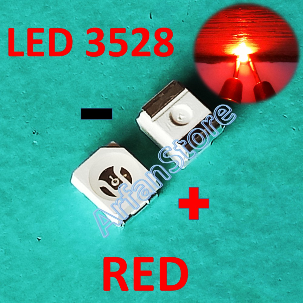 Jual LED 3528 2835 Red 620-625nm SMD Chip 1210 Warna Merah PER 25PCS ...