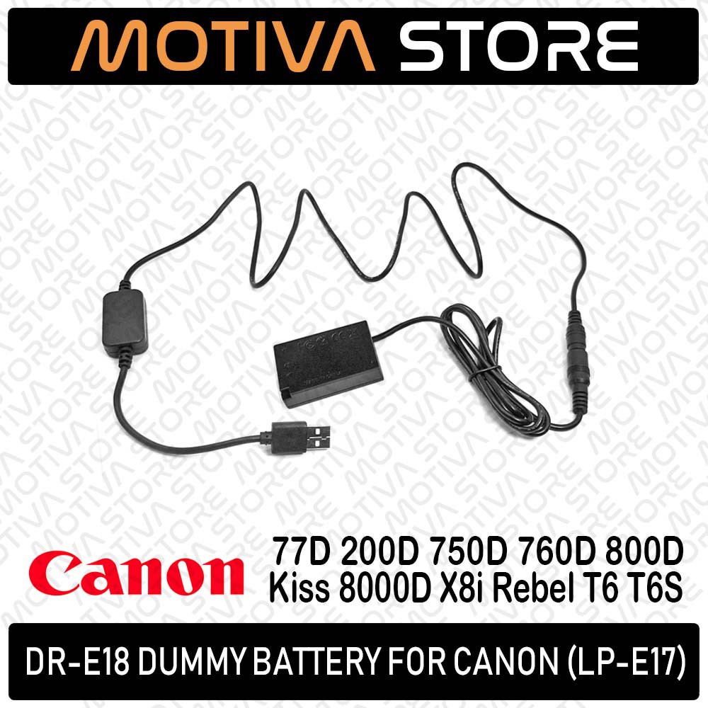 Jual LP-E17 Dr-E18 Dummy Battery for Canon 77D 200D 250D 750D 760D 800D ...