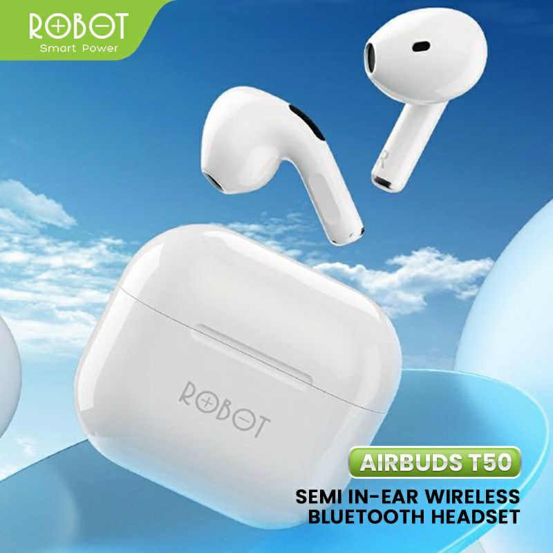 Jual ROBOT Airbuds TWS T50, T10 Bluetooth Earphone Original | Shopee ...
