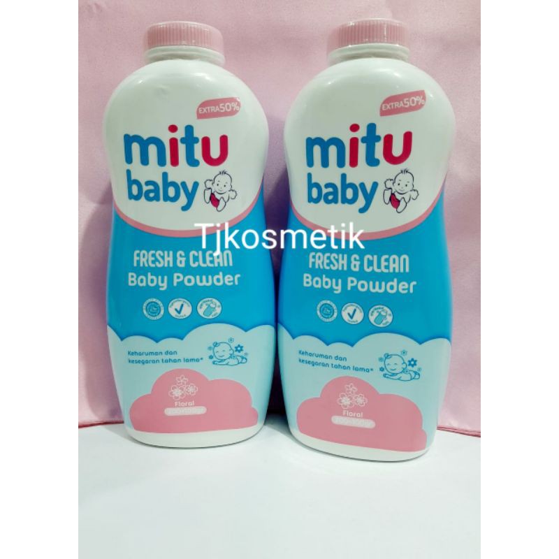 Jual Mitu Baby Powder Floral 200g + 150g | Shopee Indonesia