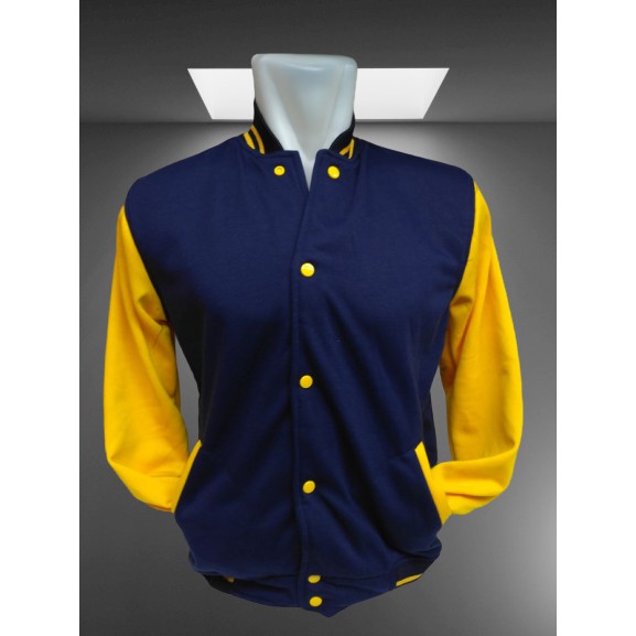 Jual LT.JAKET VARSITY KANCING RAGLAN LENGAN WARNA PRIA DAN WANITA ...