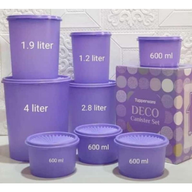 Jual toples tupperware DECO canister set | Shopee Indonesia
