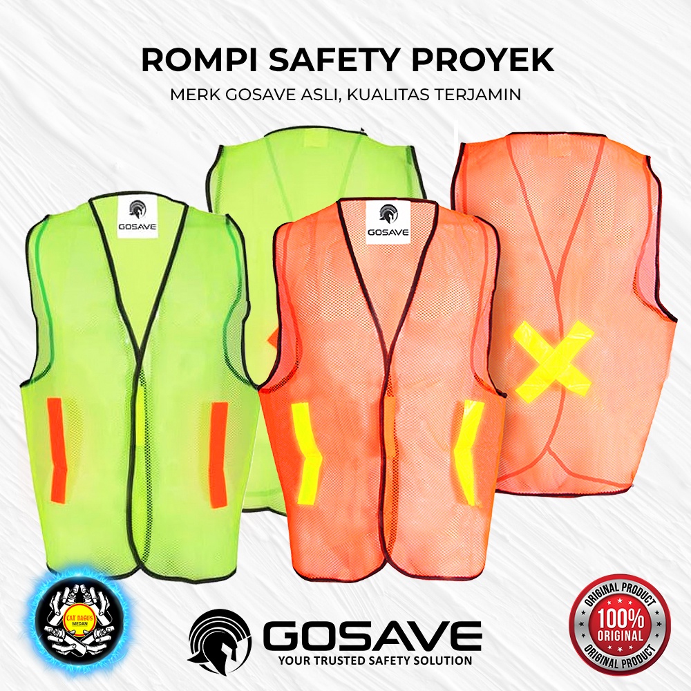 Jual ROMPI SAFETY GOSAVE ASLI / BAJU SAFETY PROYEK GO SAVE ORIGINAL ...