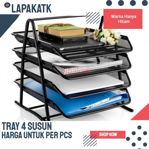 Jual V TEC Rak kertas besi 4 susun / Tray besi 4 susun VTEC + | Shopee ...