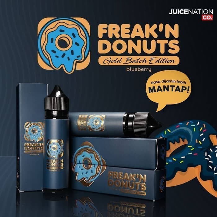 Jual Freakin Donuts Blueberry Donuts Liquid 60ml 3mg by Juicenation ...