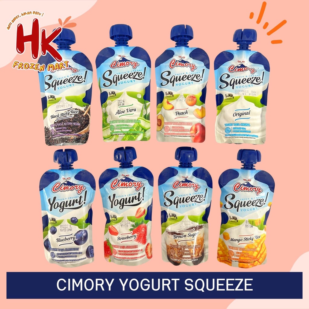 Jual Cimory Yogurt Squeeze Original / Mangga / Strawberry / Blueberry ...