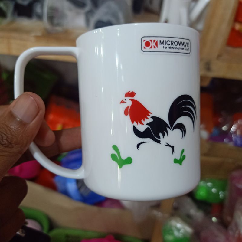 Jual gelas mug gambar ayam /gelas plastik | Shopee Indonesia