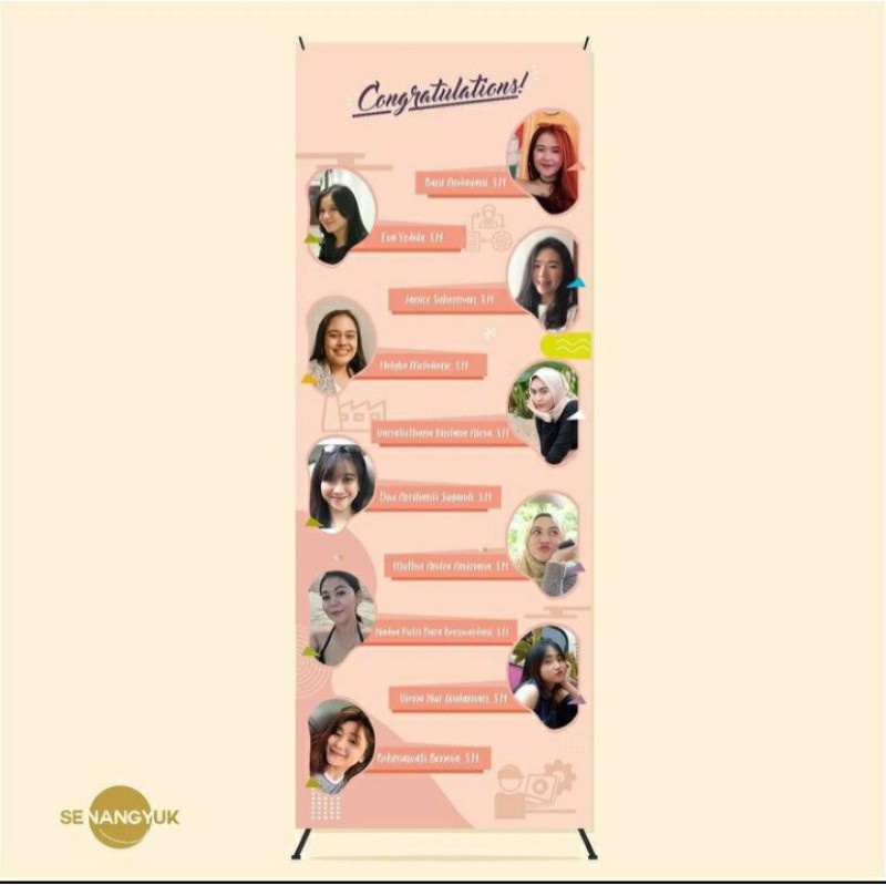Jual CETAK X BANNER INDOOR GRATIS DESIGN (WISUDA, WEDDING, SUNAT, ULANG ...