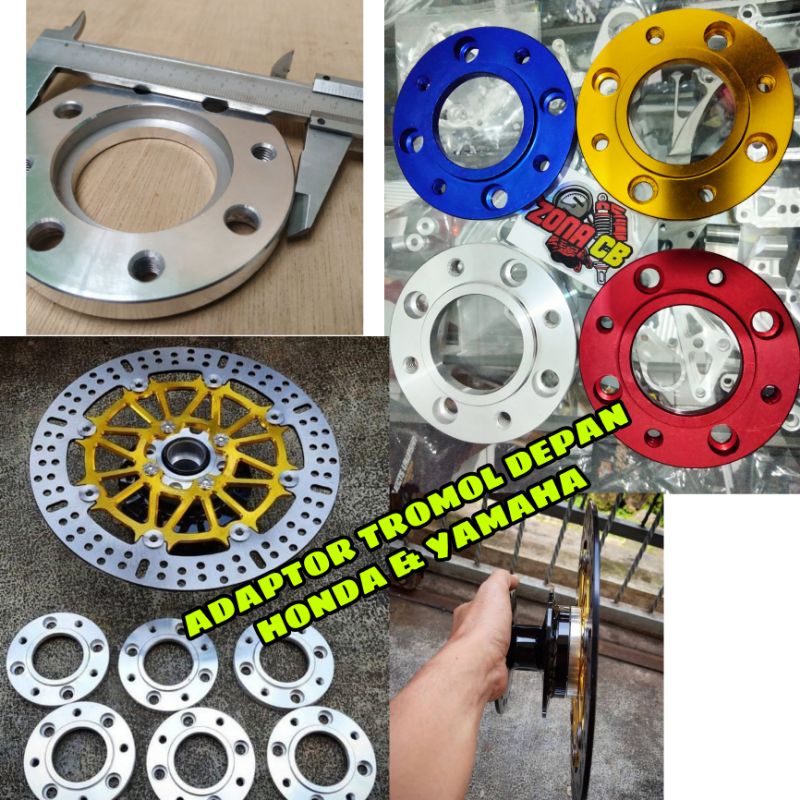 Jual spicer adaptor tromol depan yamaha Honda / piringan disc datar rx king jupiter vega megapro ...
