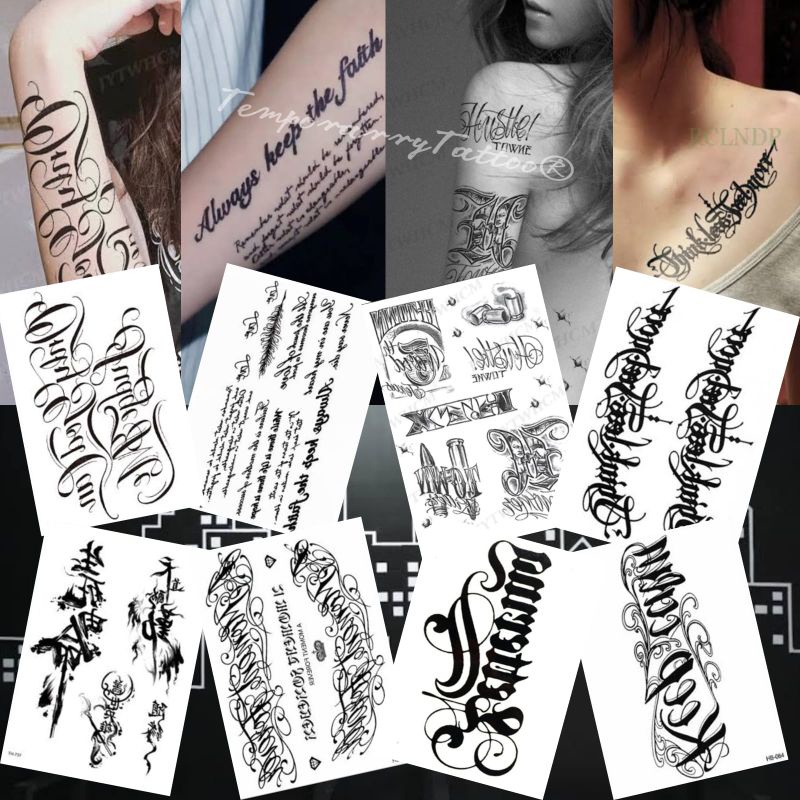 Jual Tatto Temporer Gambar 3D Motif Tulisan | Shopee Indonesia