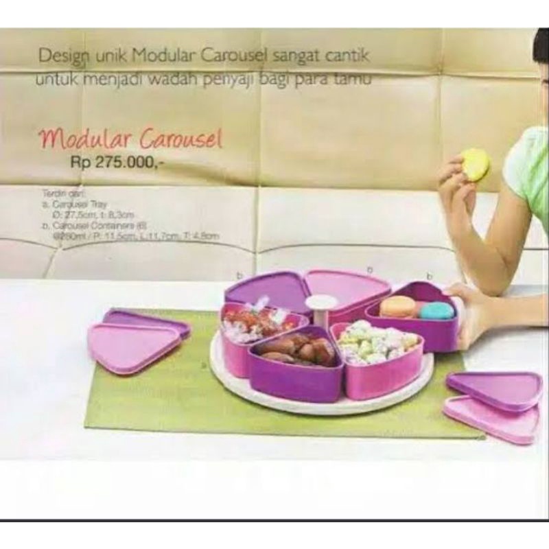 Jual Tupperware modular carousel - wadah permen -tempat makanan anak ...