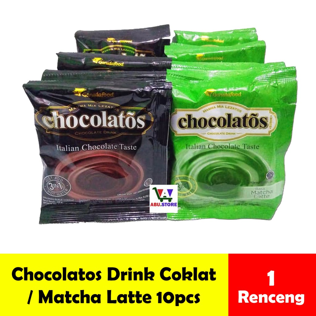 Jual Chocolatos Drink rasa Chocolate / Matcha Latte Minuman Bubuk ...