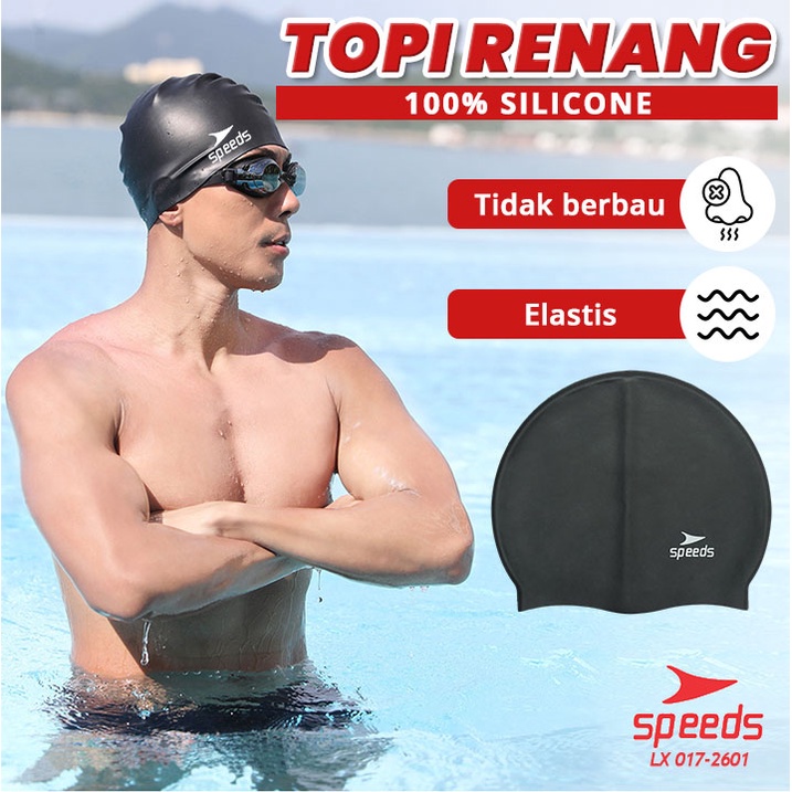 Jual SPEEDS Topi Renang Dewasa Anak / Silicone Swim Cap / Penutup ...