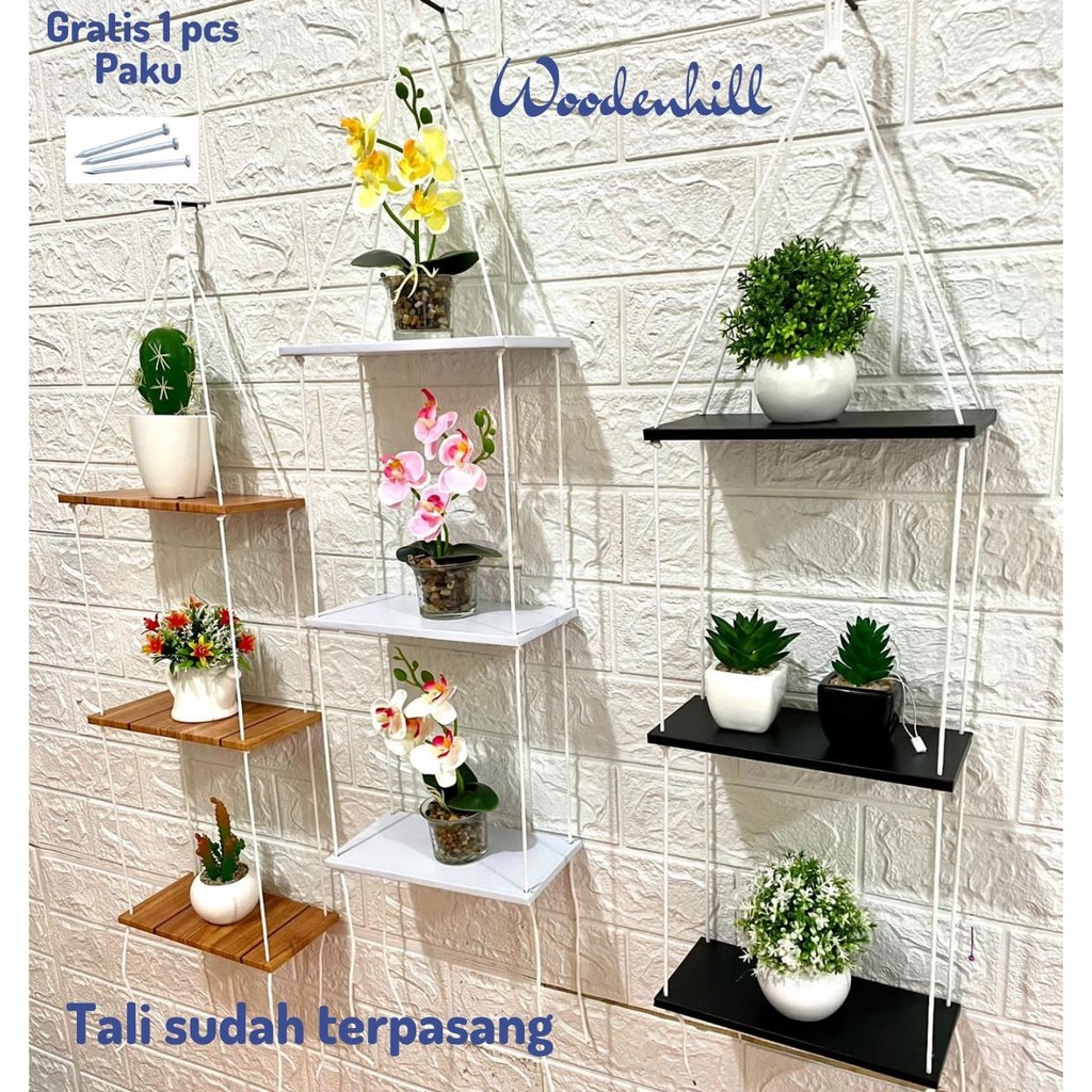 Jual Furniture Rak gantung minimalis susun 3 kekinian/hambalan gantung ...