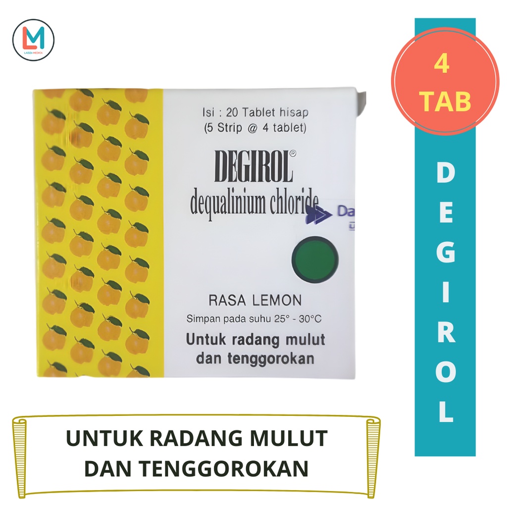 Jual Degirol Tablet Hisap | 1 Strip 4 Tablet | Obat Radang Tenggorokan ...