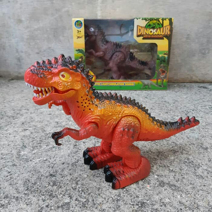 Jual Mainan Dinosaurus Trex Bisa Jalan Suara Lampu Anak Edukatif Dino T ...