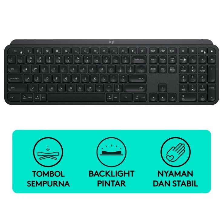 Jual Logitech MX Keys Keyboard Wireless Bluetooth Backlight | Shopee ...