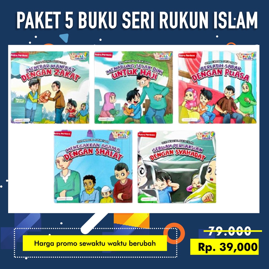 Jual Paket 5 buku seri mengenal rukun islam | Shopee Indonesia