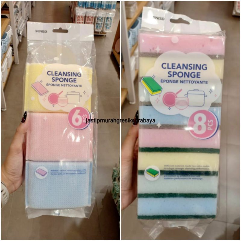 Jual CLEANSING SPONGE MINISO SPONS CUCI PIRING MINISO | Shopee Indonesia