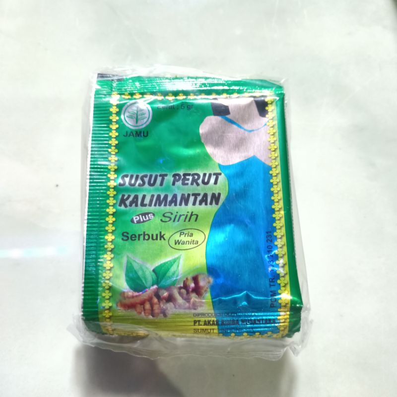 Jual JAMU SERBUK SUSUT PERUT KALIMANTAN PLUS SIRIH 1 PACK(10SACHET ...
