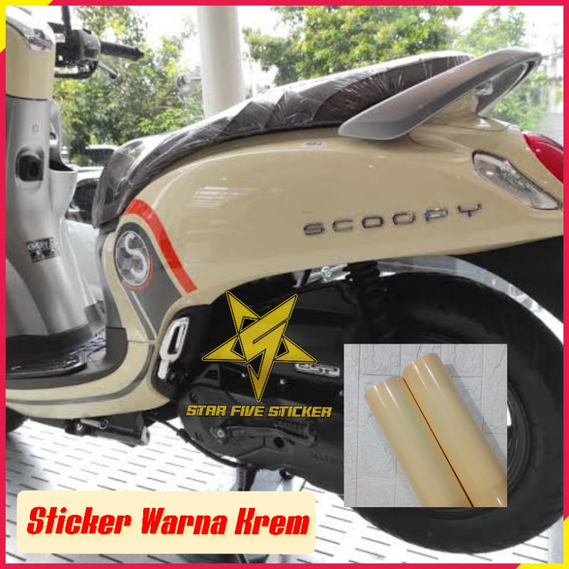 Jual Sticker Scotlite Body Motor Cream Stiker Warna Krem | Shopee Indonesia
