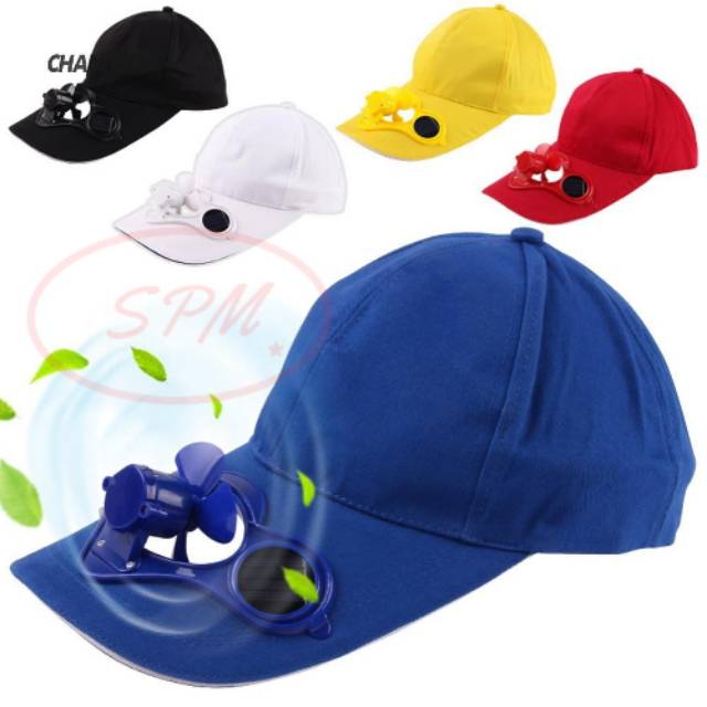 Jual Solar Fan cap topi kipas tenaga surya | Shopee Indonesia