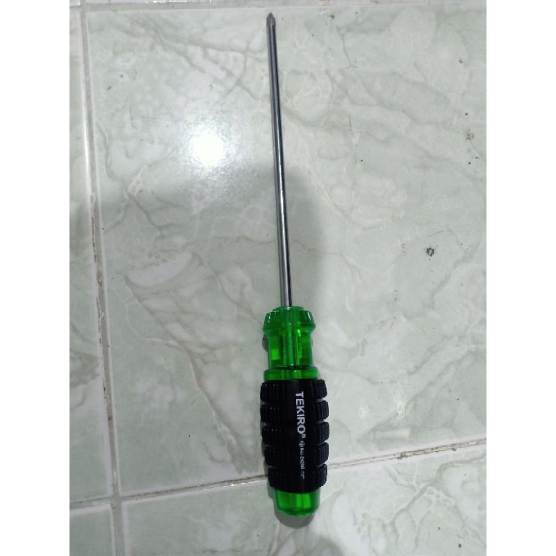 Jual Tekiro Obeng + Gagang Karet Hijau 2x200 | Shopee Indonesia